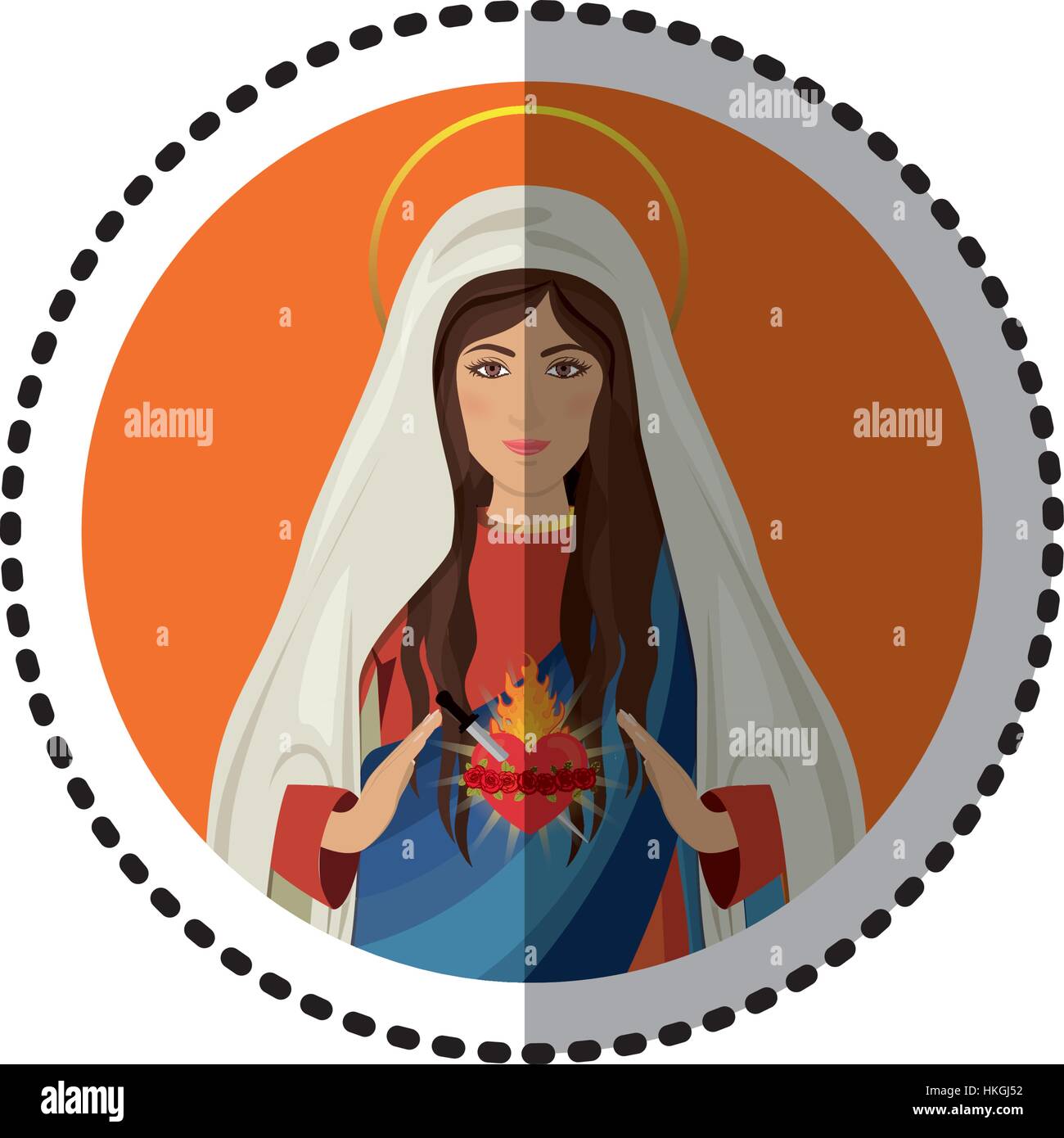 Heilige Jungfrau Maria Symbol Vektor Illustration Grafik-design Stock ...