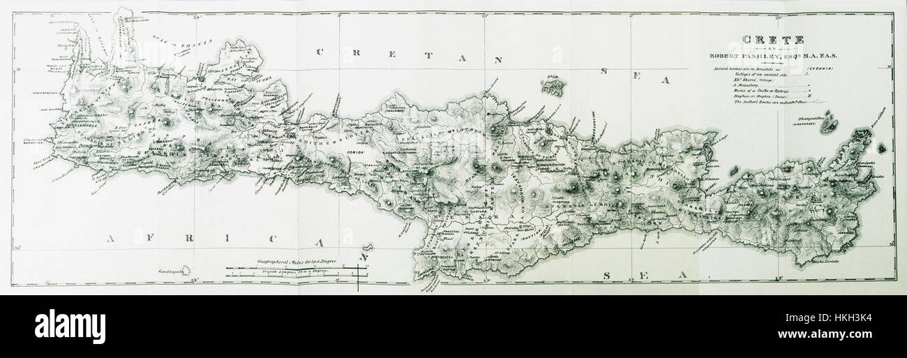 „Crete“ von Robert Pashley (1837) zeigt die Landschaften und ...