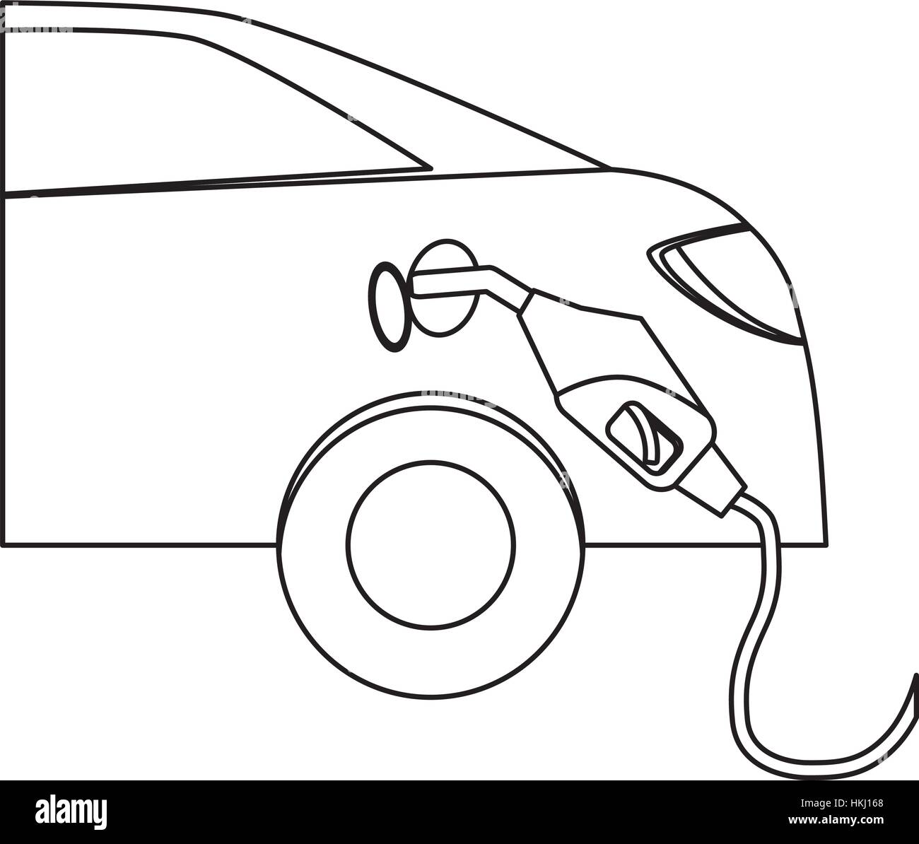 Abbildung Auto Erfülltsein mit Benzin, Symbolbild Stock-Vektorgrafik ...
