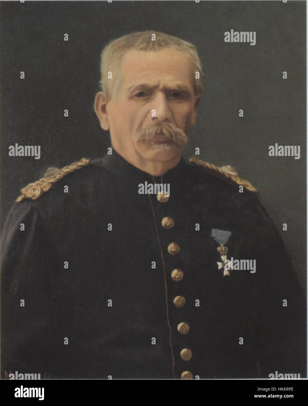 Das Gemälde Portrait of an Officer von Avlichos fängt eine Militärfigur in würdevoller und ...