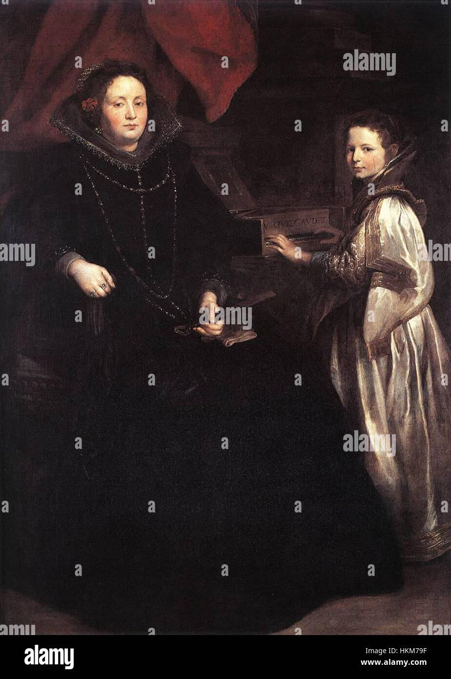 Dieses Porträt von Anthony van Dyck zeigt Porzia Imperiale und ihre Tochter und zeigt die ...