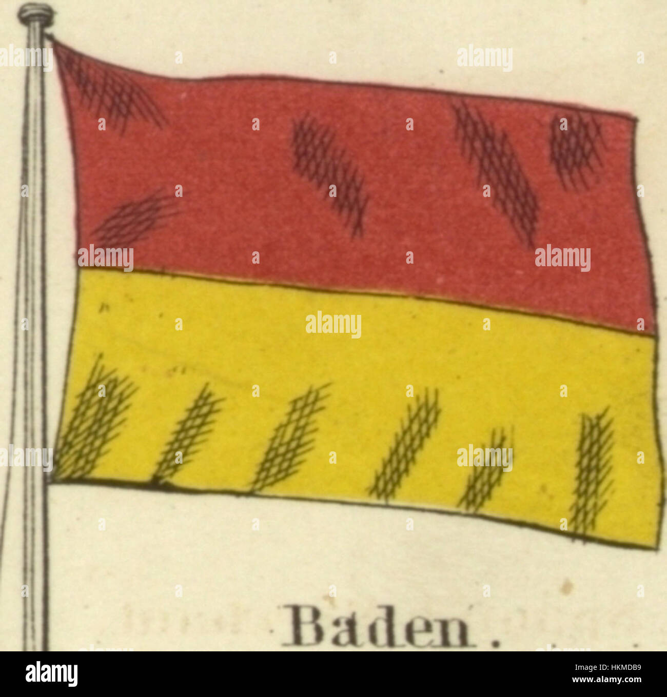 Eine Illustration von Johnsons Karte von 1868 mit nationalen Emblemen ...