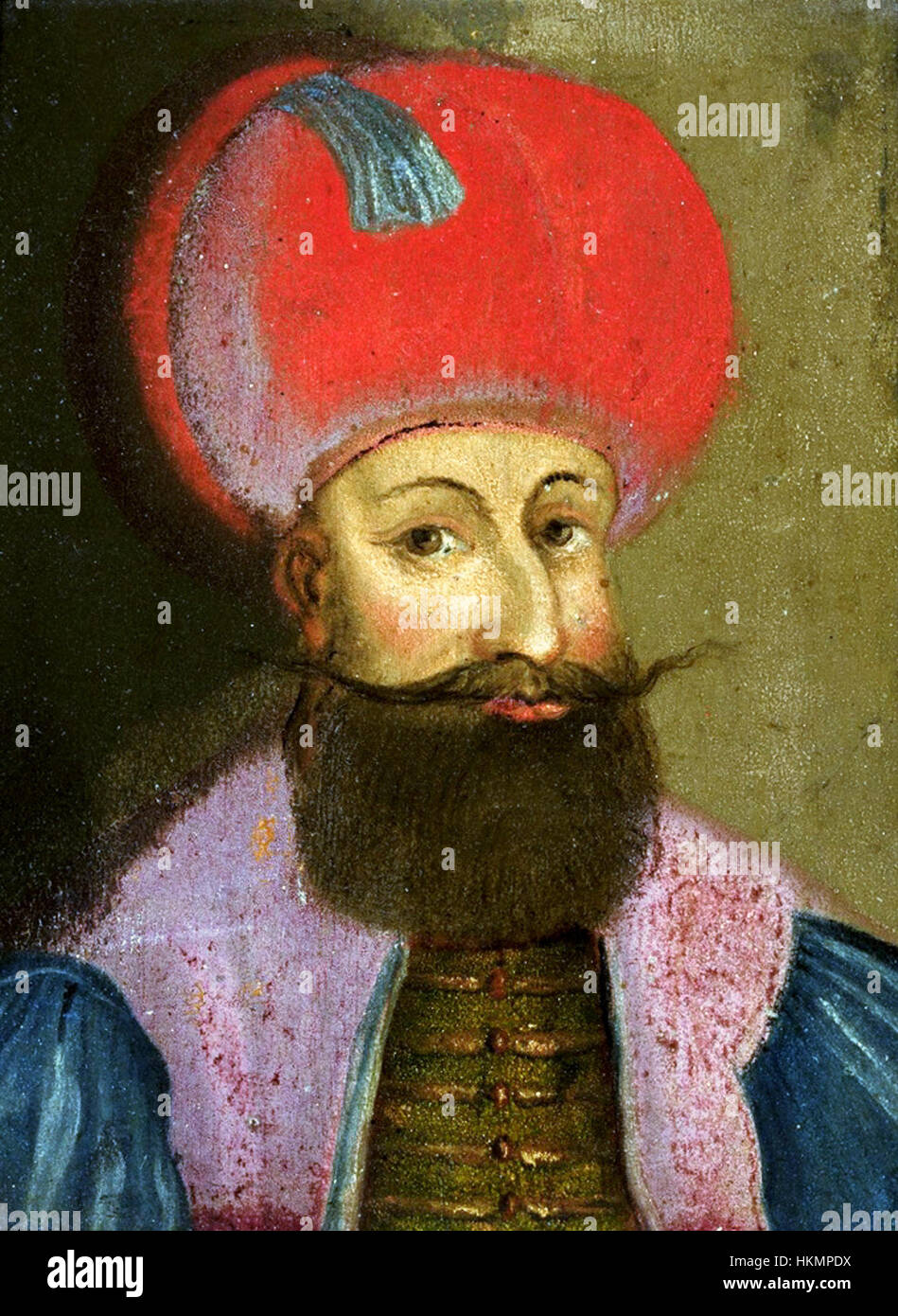 Dieses Kunstwerk wird einem anonymen Künstler zugeschrieben, der Sultan Mehmed III., den 13 ...