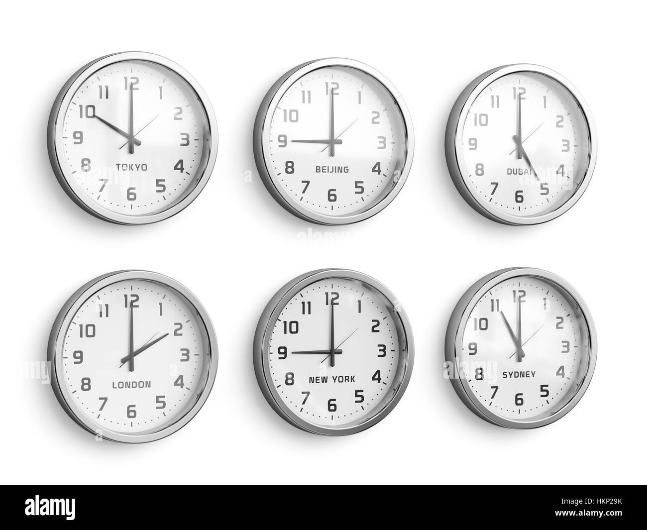 Business world clock -Fotos und -Bildmaterial in hoher Auflösung – Alamy