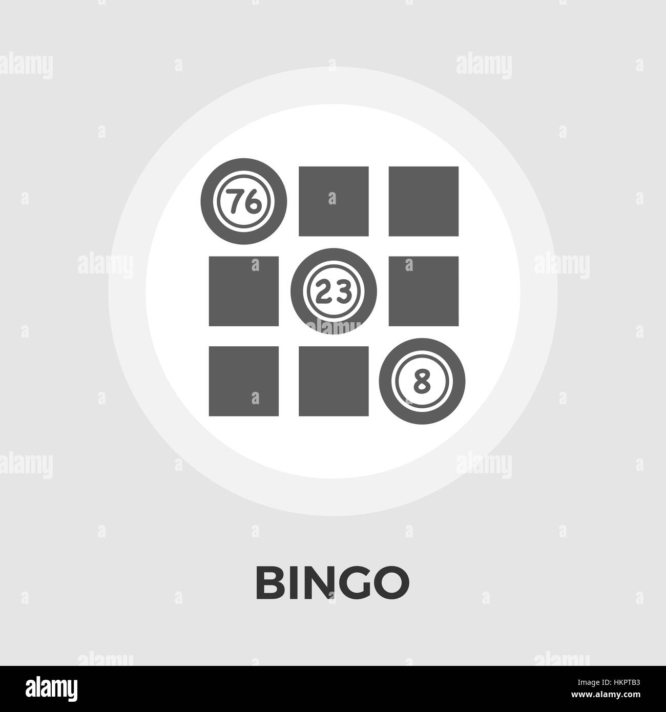 Bingo-Symbol Vektor. Bingo-Symbol flach. Bingo-Symbolbild. Bingo-Symbol ...