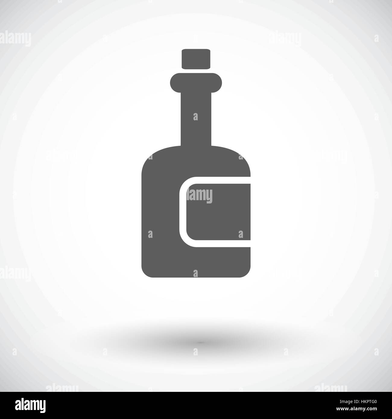Flasche. Einzelne flache Symbol auf weißem Hintergrund. Vektor ...