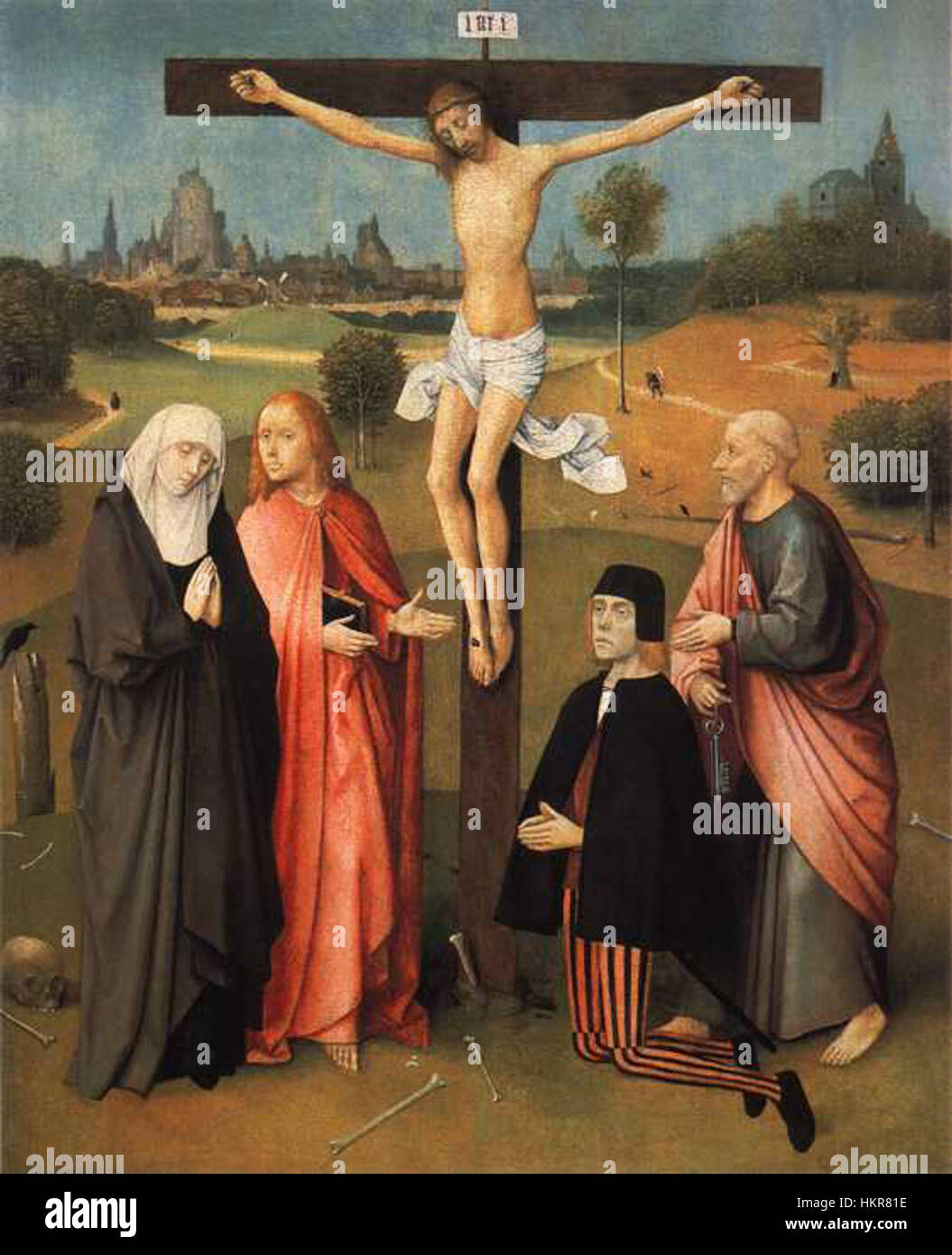 Crucifixion with donor bosch -Fotos und -Bildmaterial in hoher Auflösung – Alamy