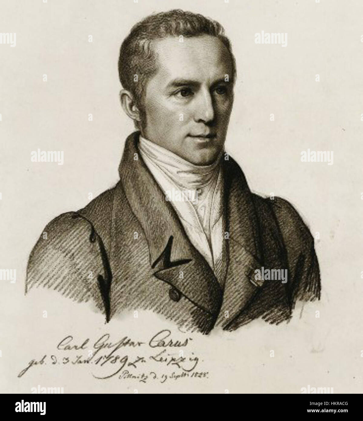 Carl Christian Vogel von Vogelstein - Porträt von Carl Gustav Carus ...