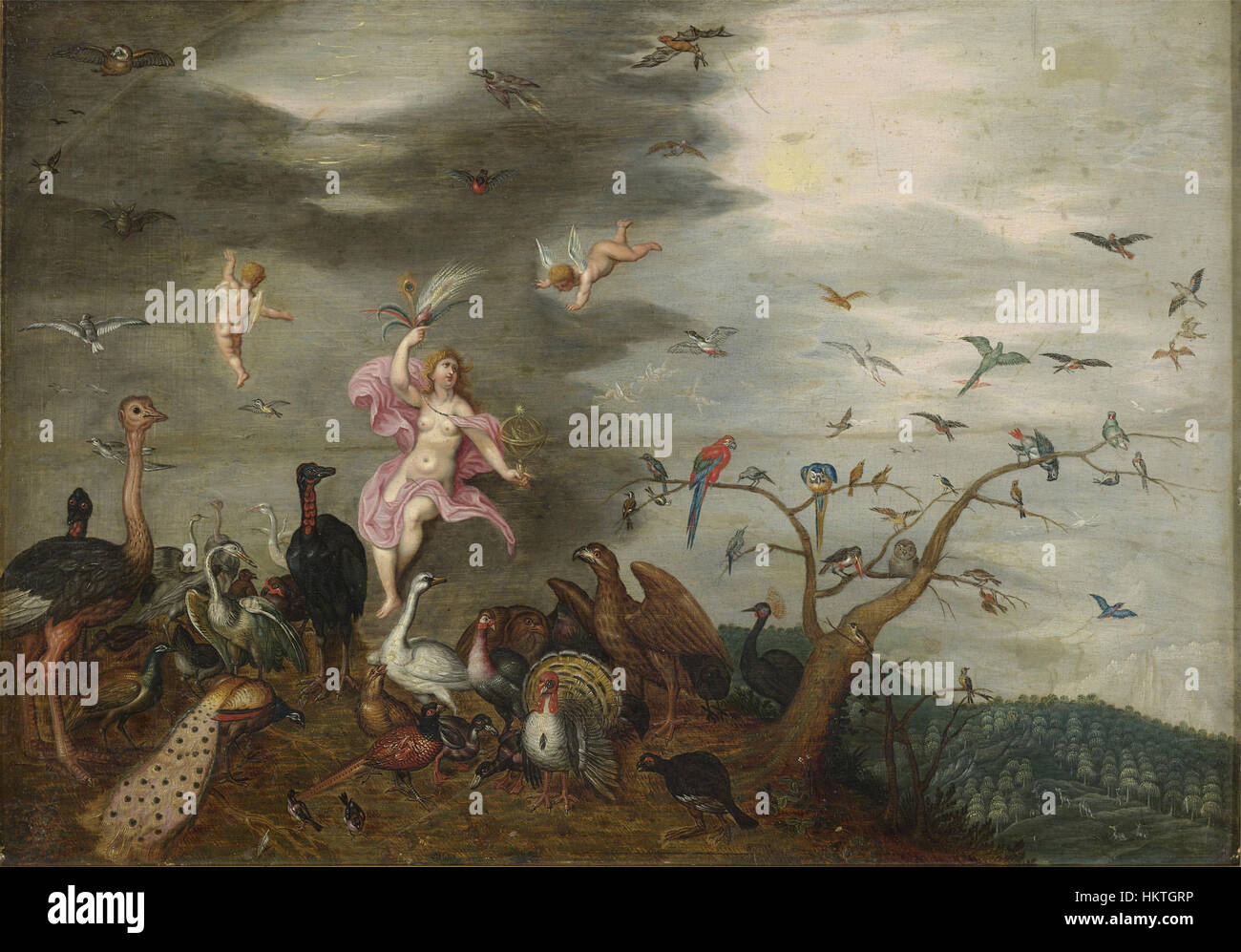 Dieses allegorische Gemälde, das einem Anhänger von Jan Brueghel dem Jüngeren und Hendrick van ...