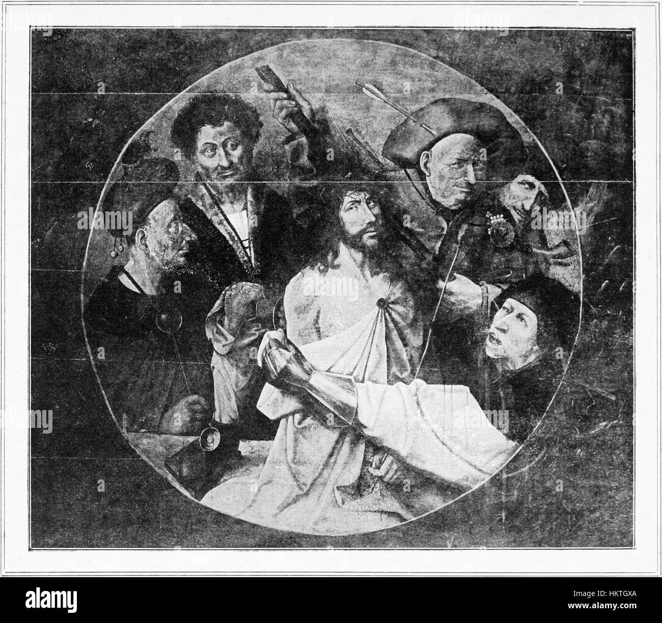 Dieses Kunstwerk, das einem Anhänger von Jheronimus Bosch zugeschrieben wird, präsentiert ...