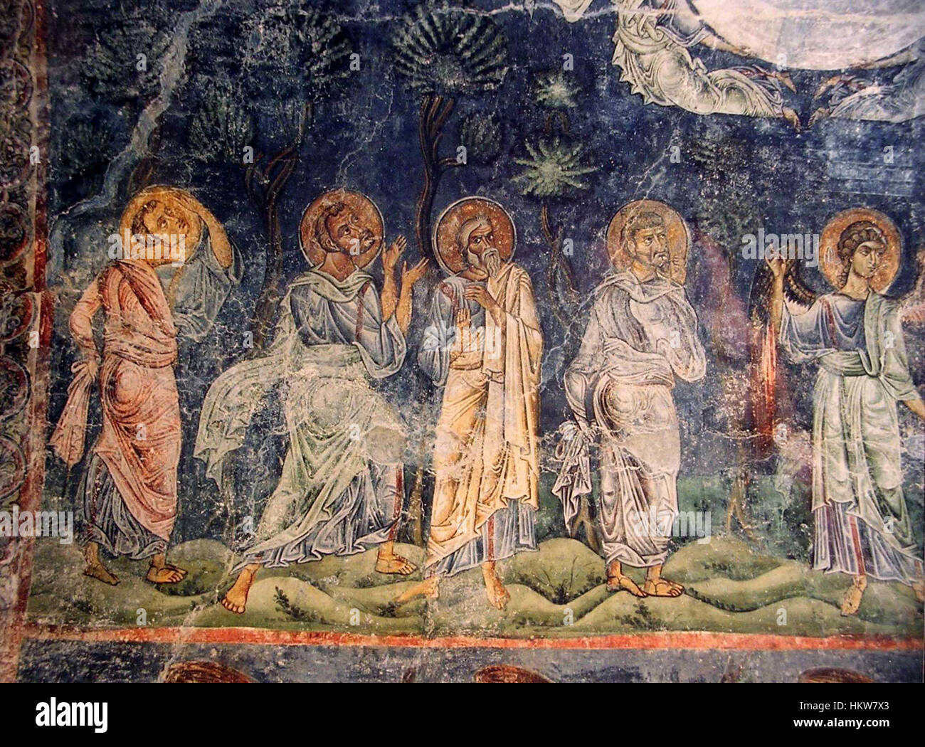 Die Fresken der Sophienkirche in Ohrid, einer wichtigen historischen und kulturellen Stätte ...