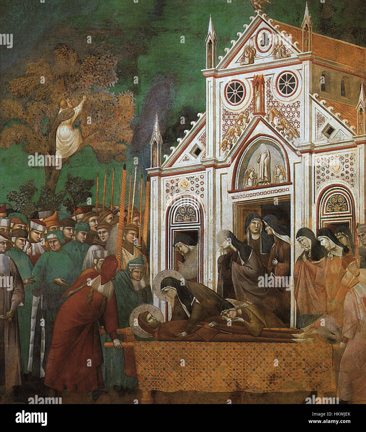 Giotto - Legende des Heiligen Franziskus --23 - - betrauert Franziskus von St. Clare ...