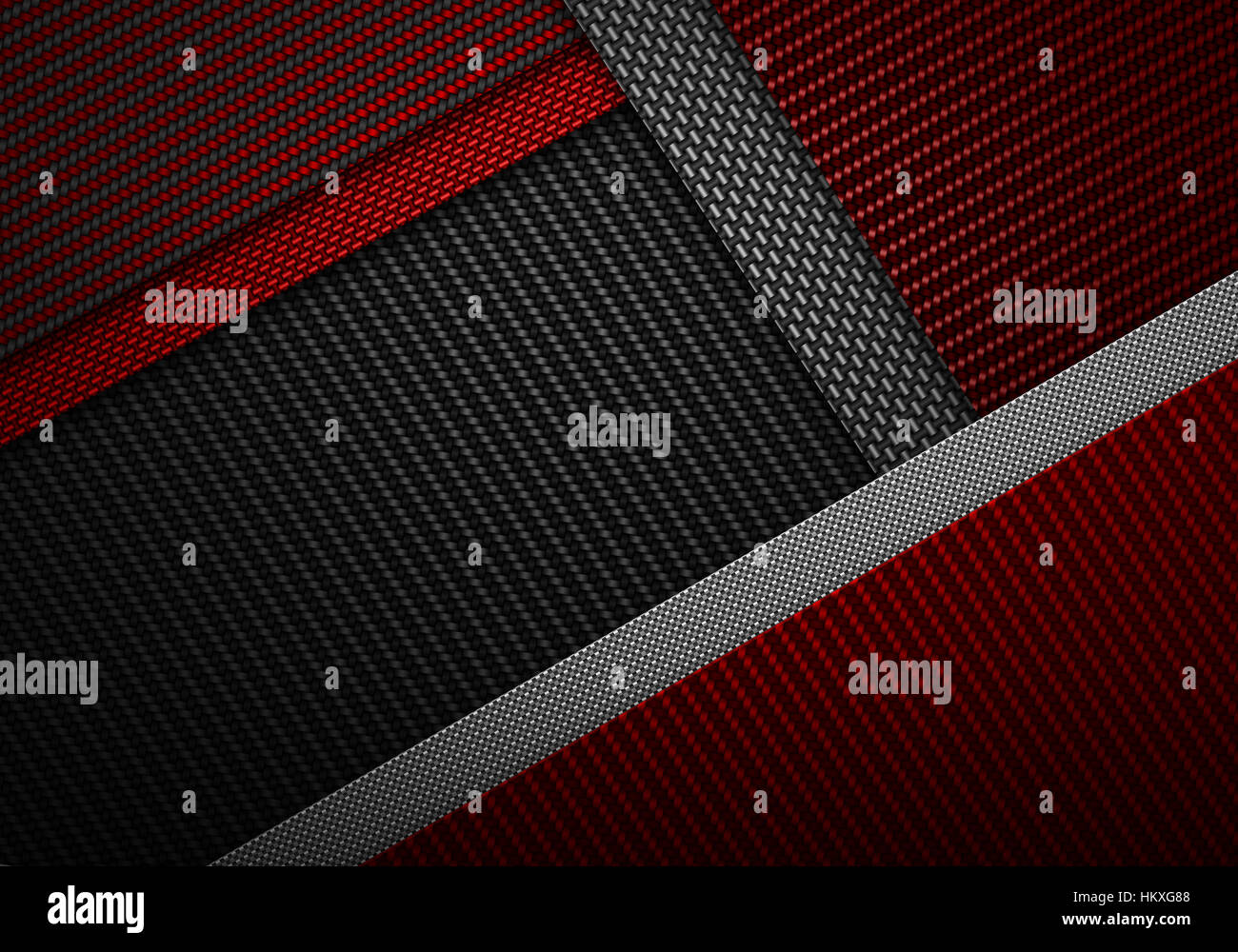 Abstrakt modern rot schwarz Kohlefaser texturiert Materialdesign für ...