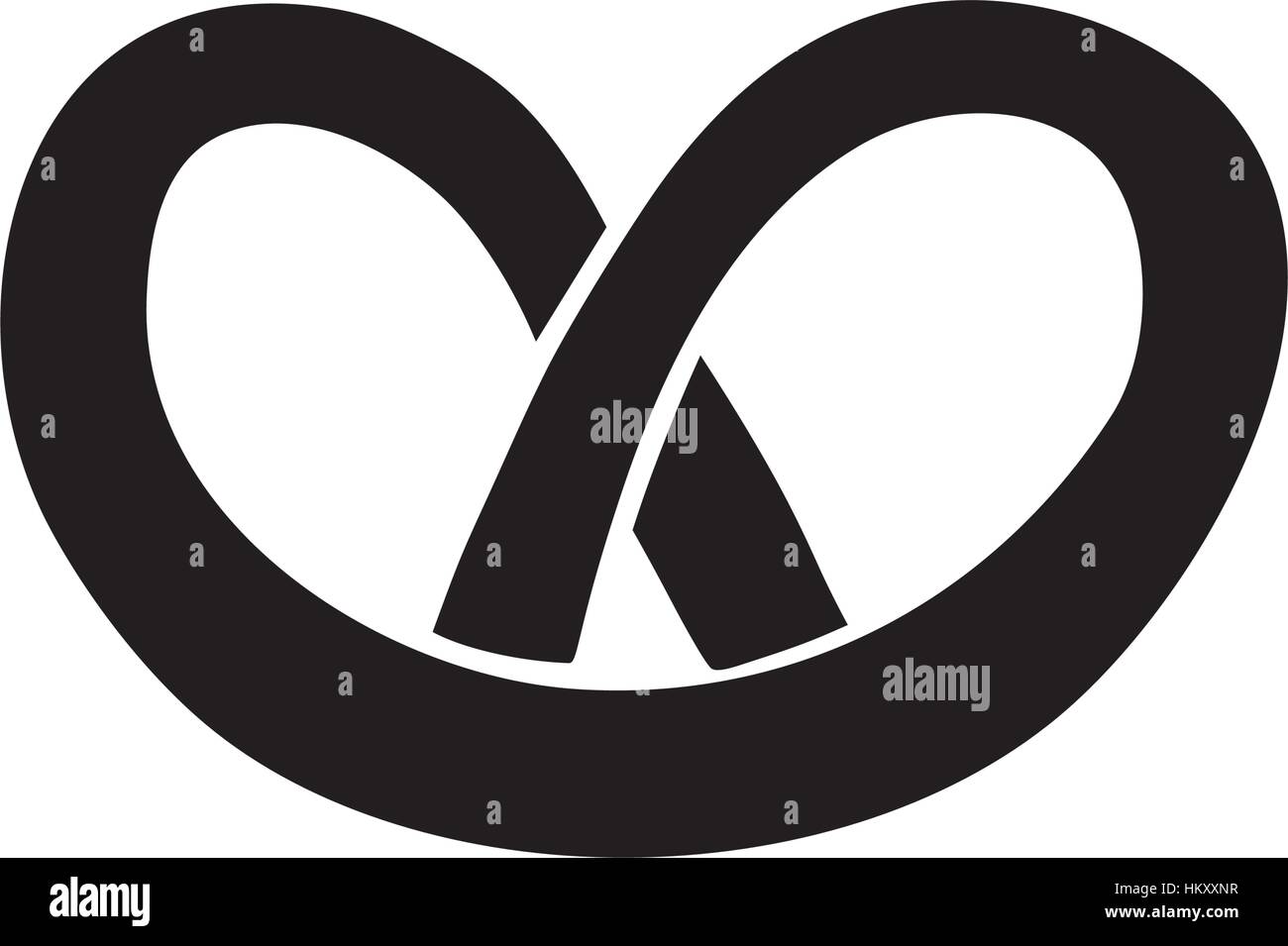 Brezel deutsche Snack Symbol Vektor Illustration Grafik-design Stock ...