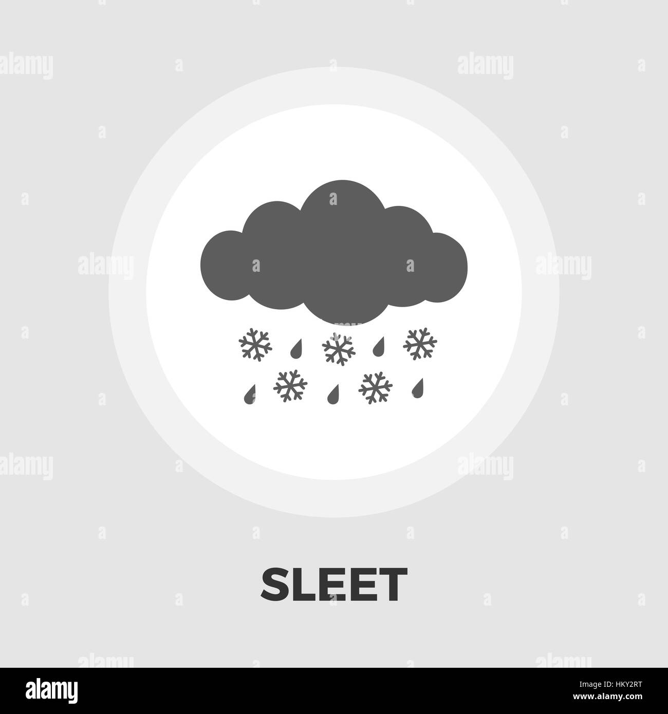 Graupel Symbol Vektor. Flach-Symbol auf dem weißen Hintergrund isoliert ...