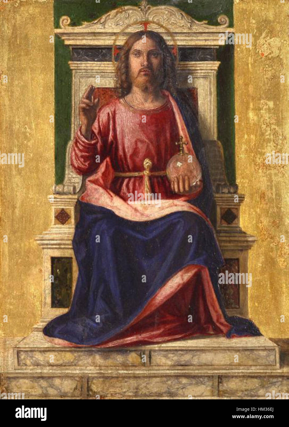 *Jesus Christus auf dem Thron* von Cima da Conegliano ist ein ...