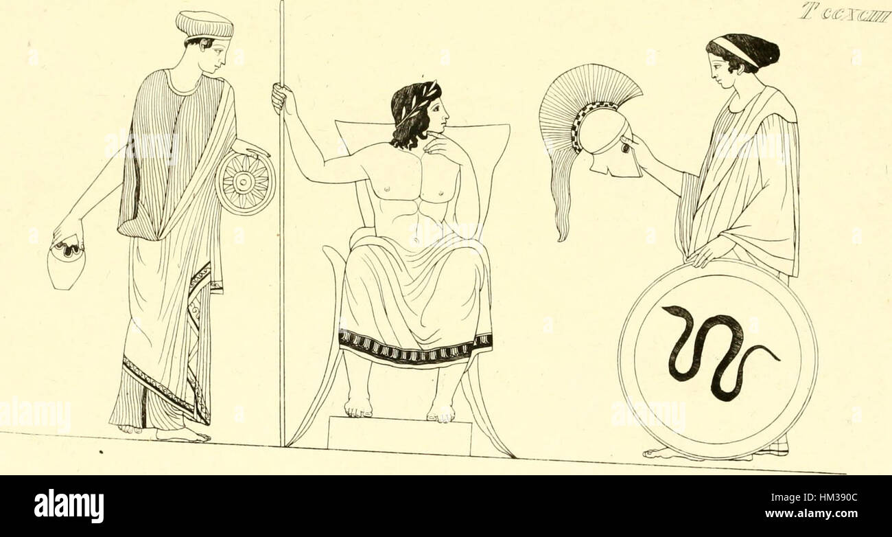 Das 1835 erschienene Werk *Pitture di vasi fittili* von Inghirami zeigt ...