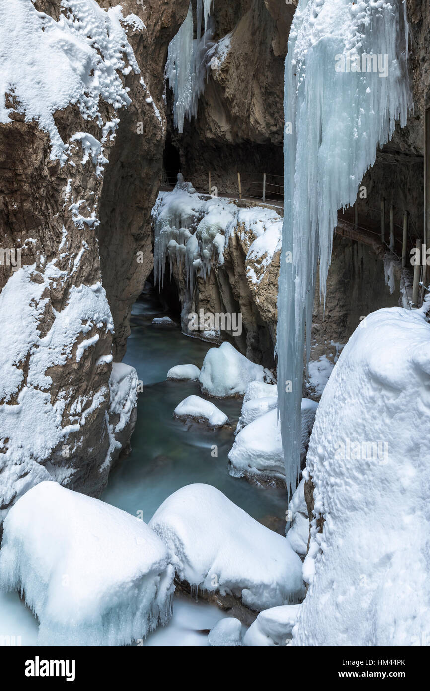 Partnach schlucht im winter Stockfotos und -bilder Kaufen - Alamy