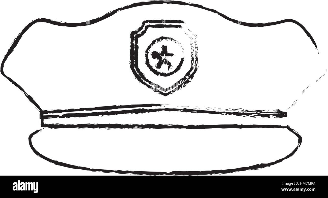 Abbildung Hut Polizei Symbolbild, Vektor-illustration Stock ...