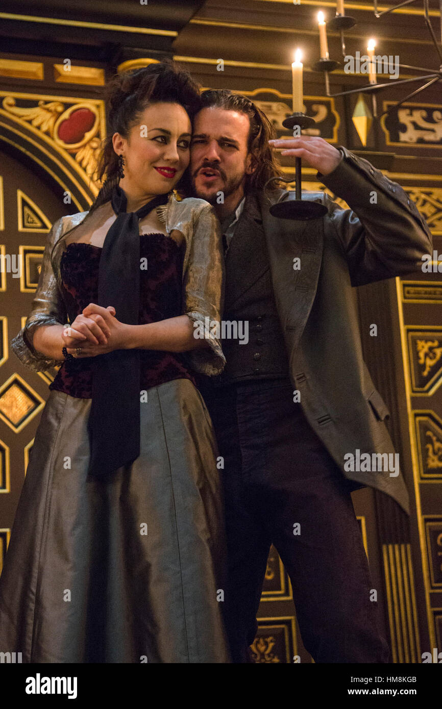 London, UK. 31. Januar 2017. Kate Stanley-Brennan (Vittoria), Joseph ...