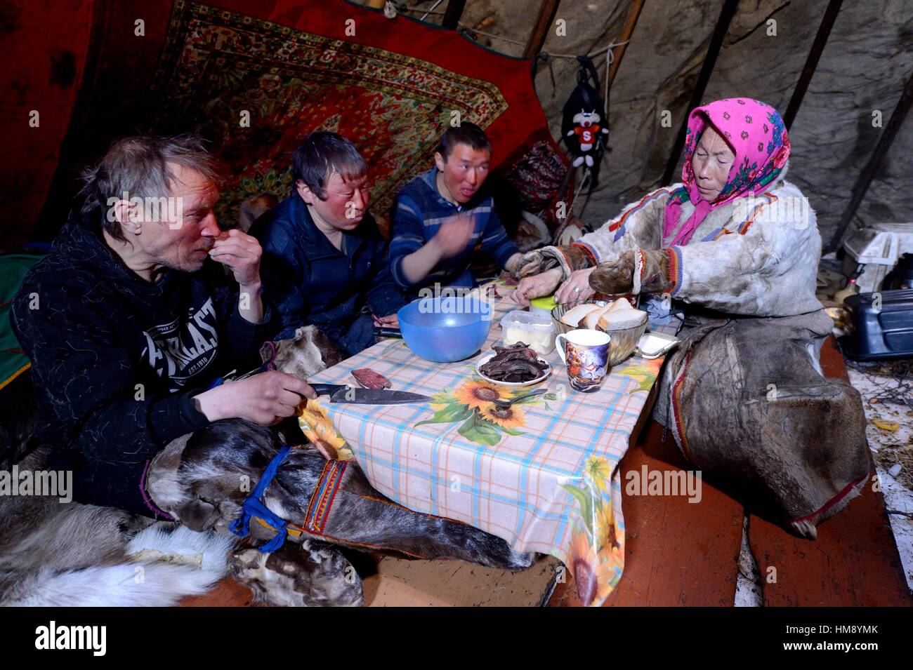 Reindeer skin tent -Fotos und -Bildmaterial in hoher Auflösung – Alamy