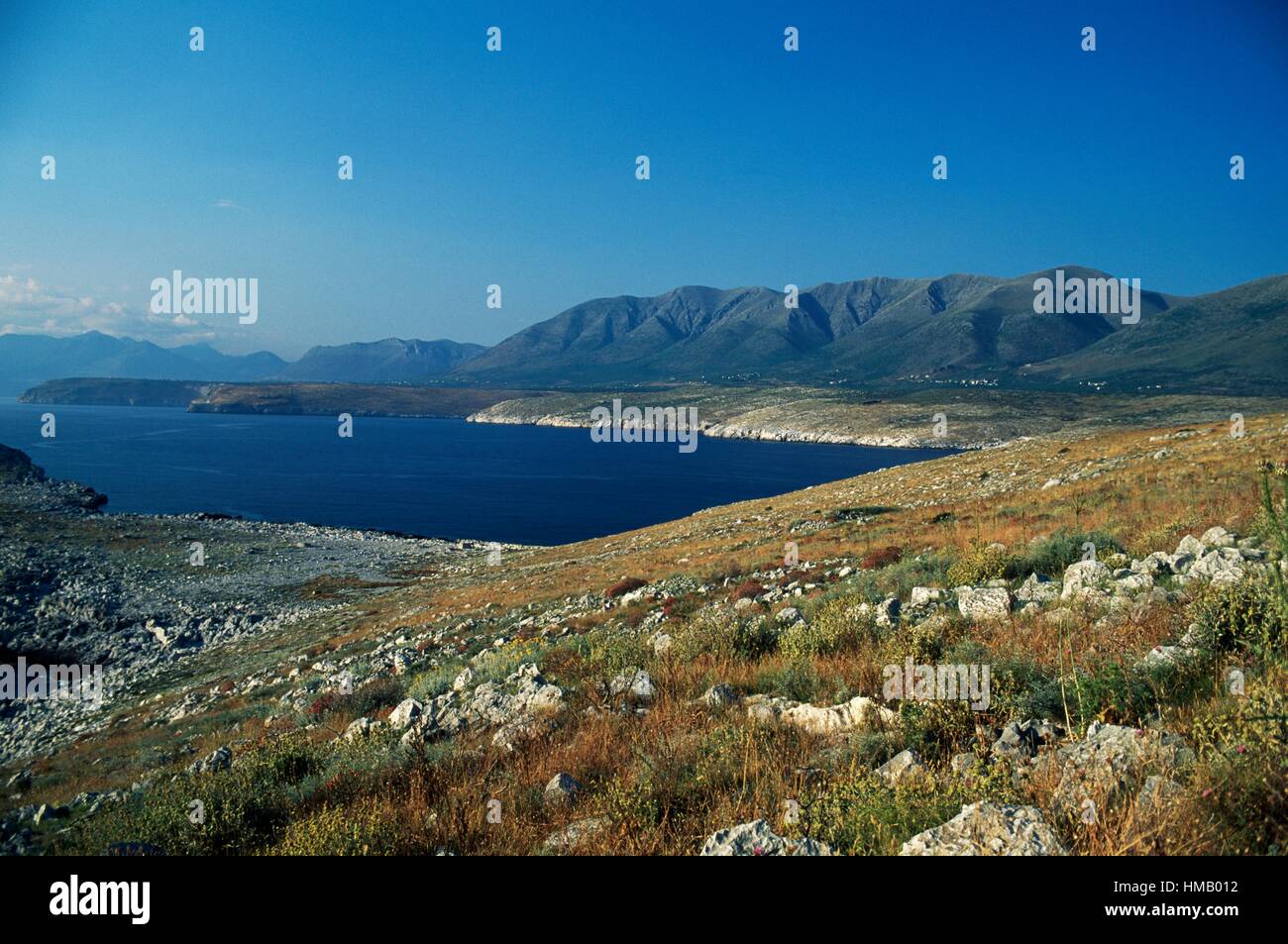 Landschaft der Halbinsel Mani Halbinsel Tigani, Peloponnes ...