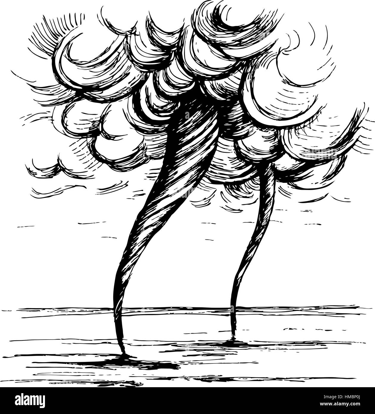 Doodle Weather Cloud Wind Stockfotos und -bilder Kaufen - Alamy