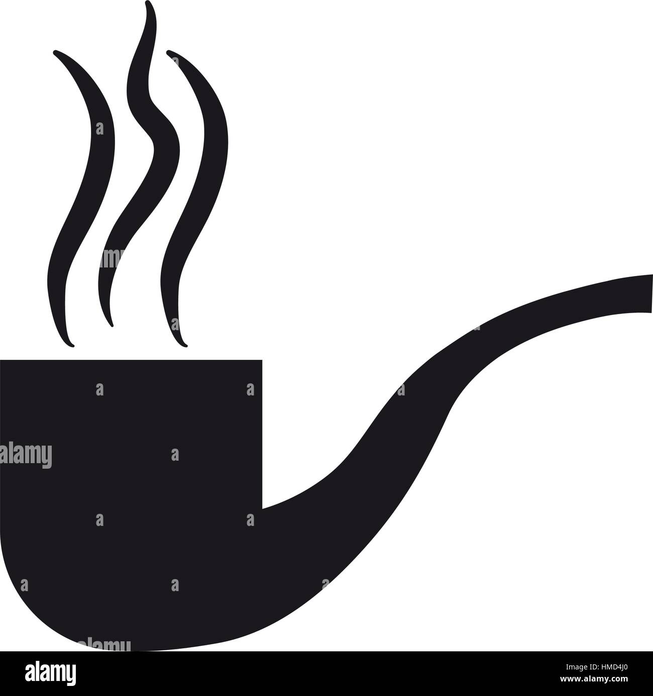 Tabak Pfeife rauchen Piktogramm Stock-Vektorgrafik - Alamy