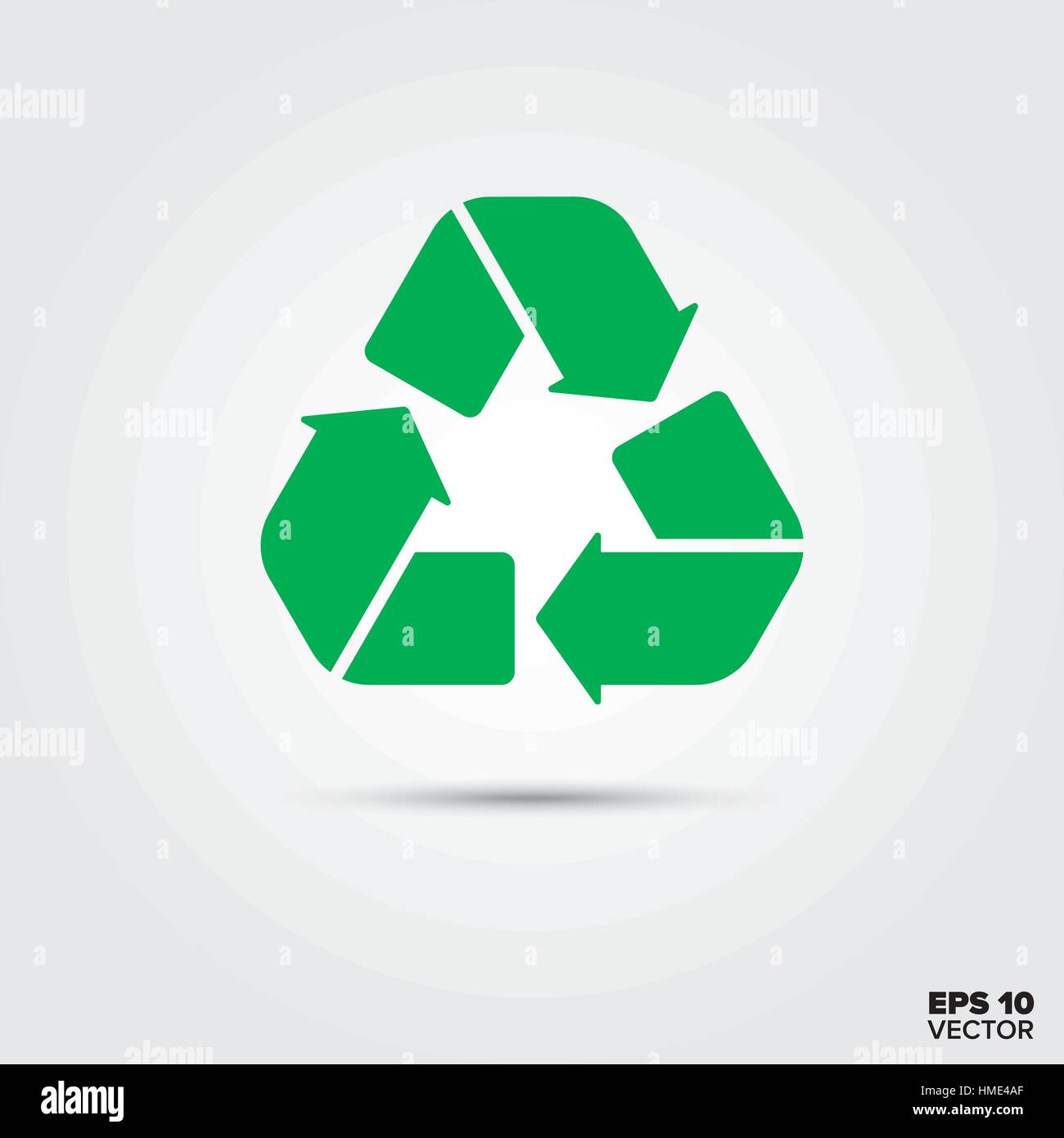 Grüne Recycling Pfeile Vektor Icon. Verantwortlich handeln-Symbol Stock ...