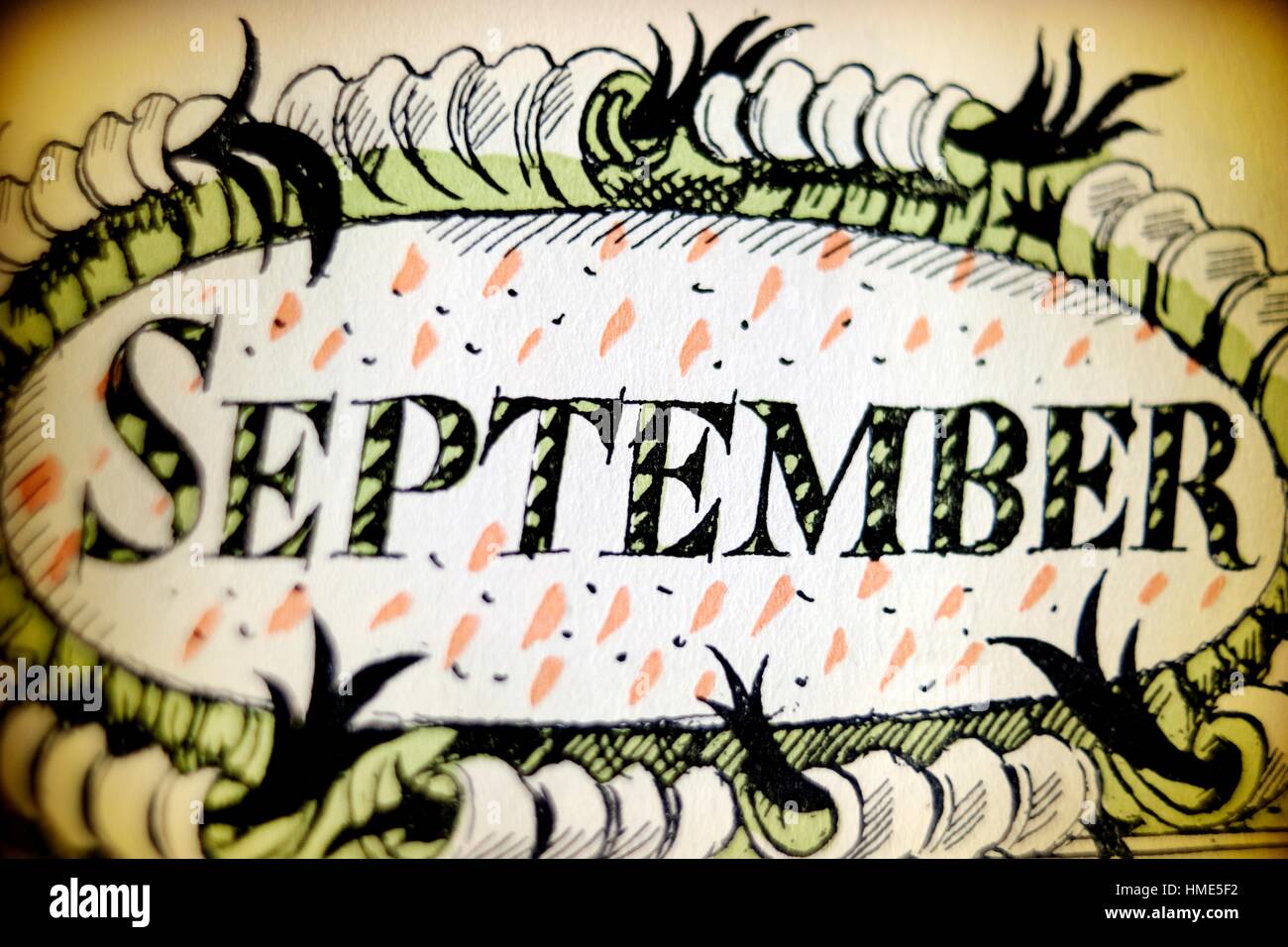 Der monat september zeichnung -Fotos und -Bildmaterial in hoher ...