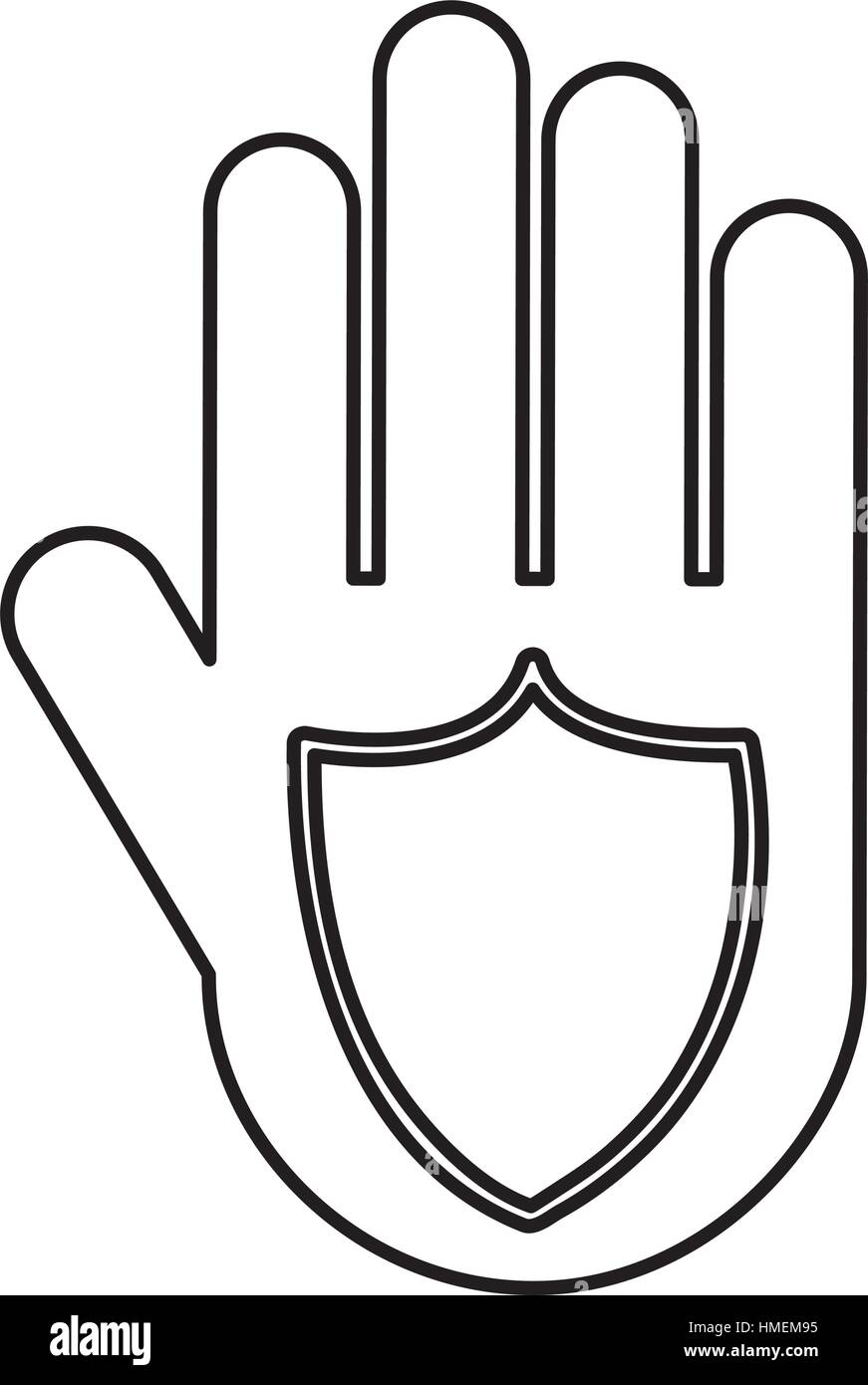 mit Schild Silhouette Symbol Vektor Illustration Design menschliche ...