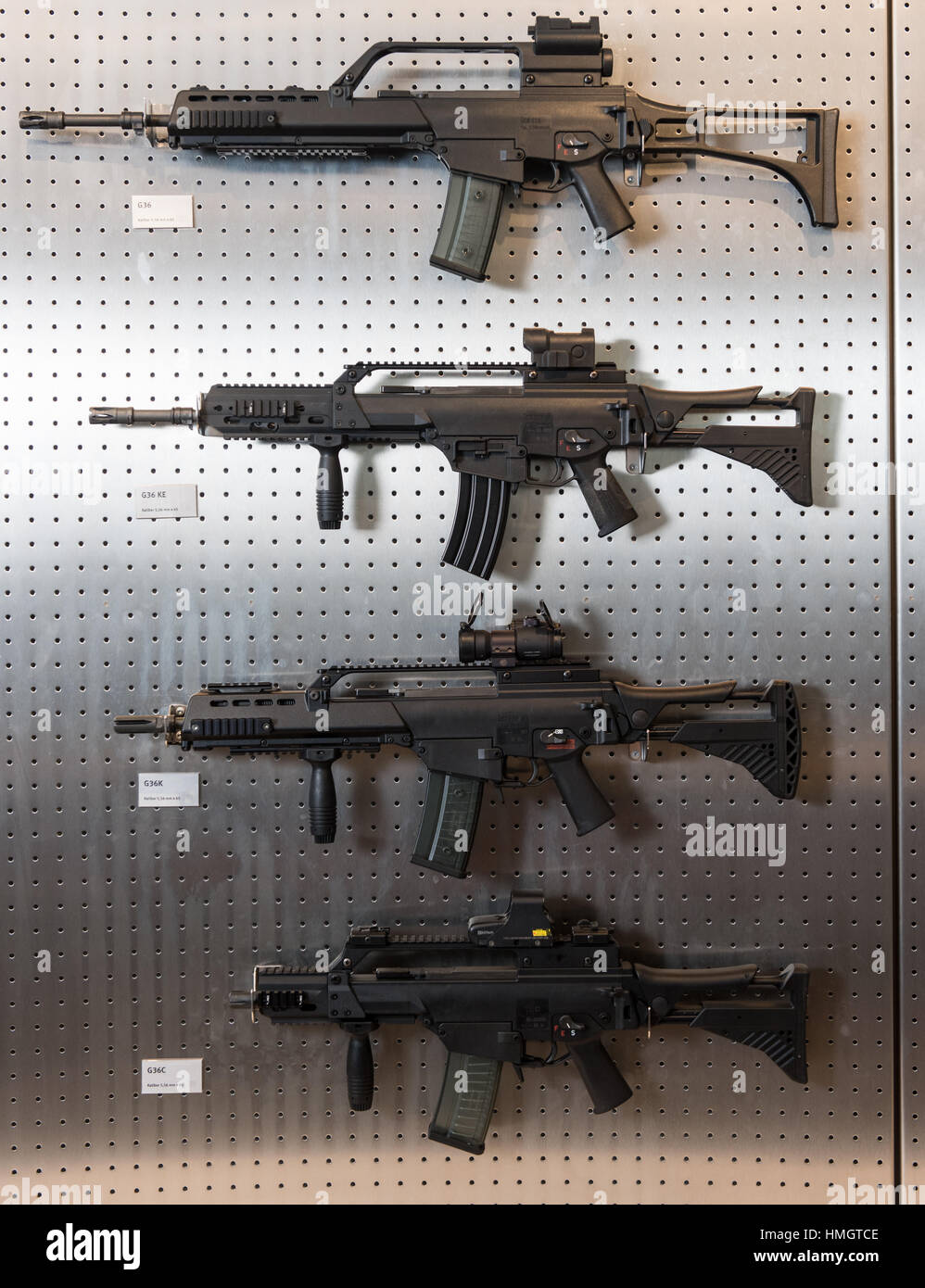 Oberndorf, Deutschland. 26. Januar 2017. Verschiedene Versionen von dem ...