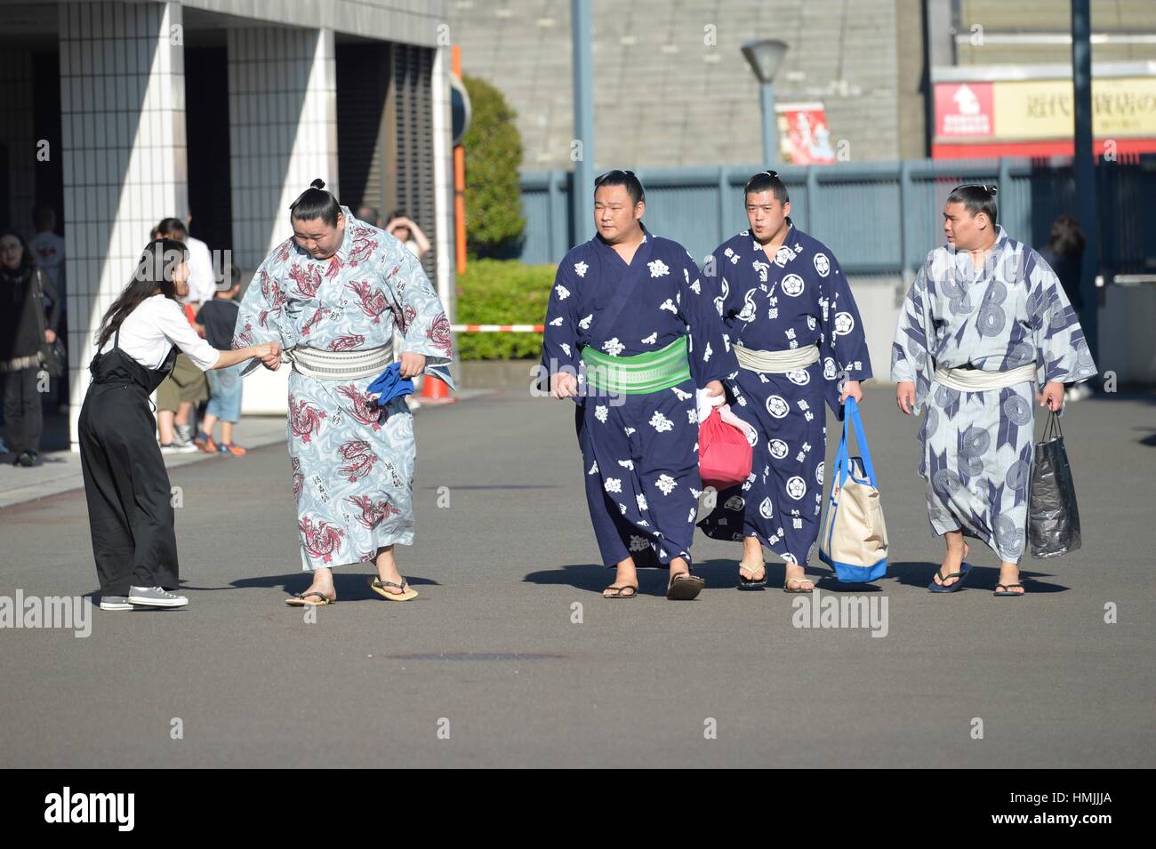 Sumo-Ringer in Ryogoku-Stadion, Tokio, Japan Stockfotografie - Alamy