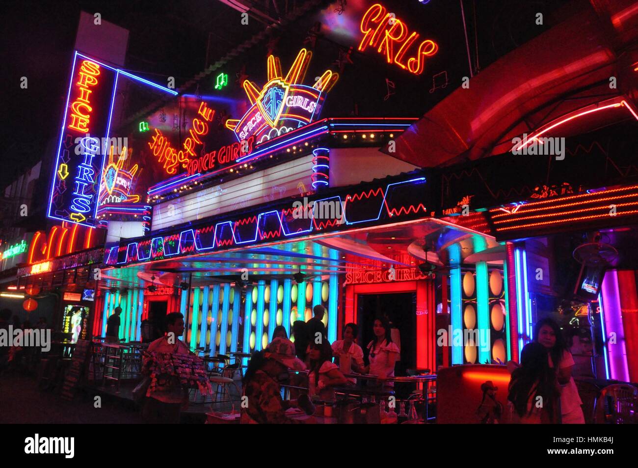 Thailand, Bangkok, eine Go - go Bar in der Soi Cowboy Stockfotografie ...