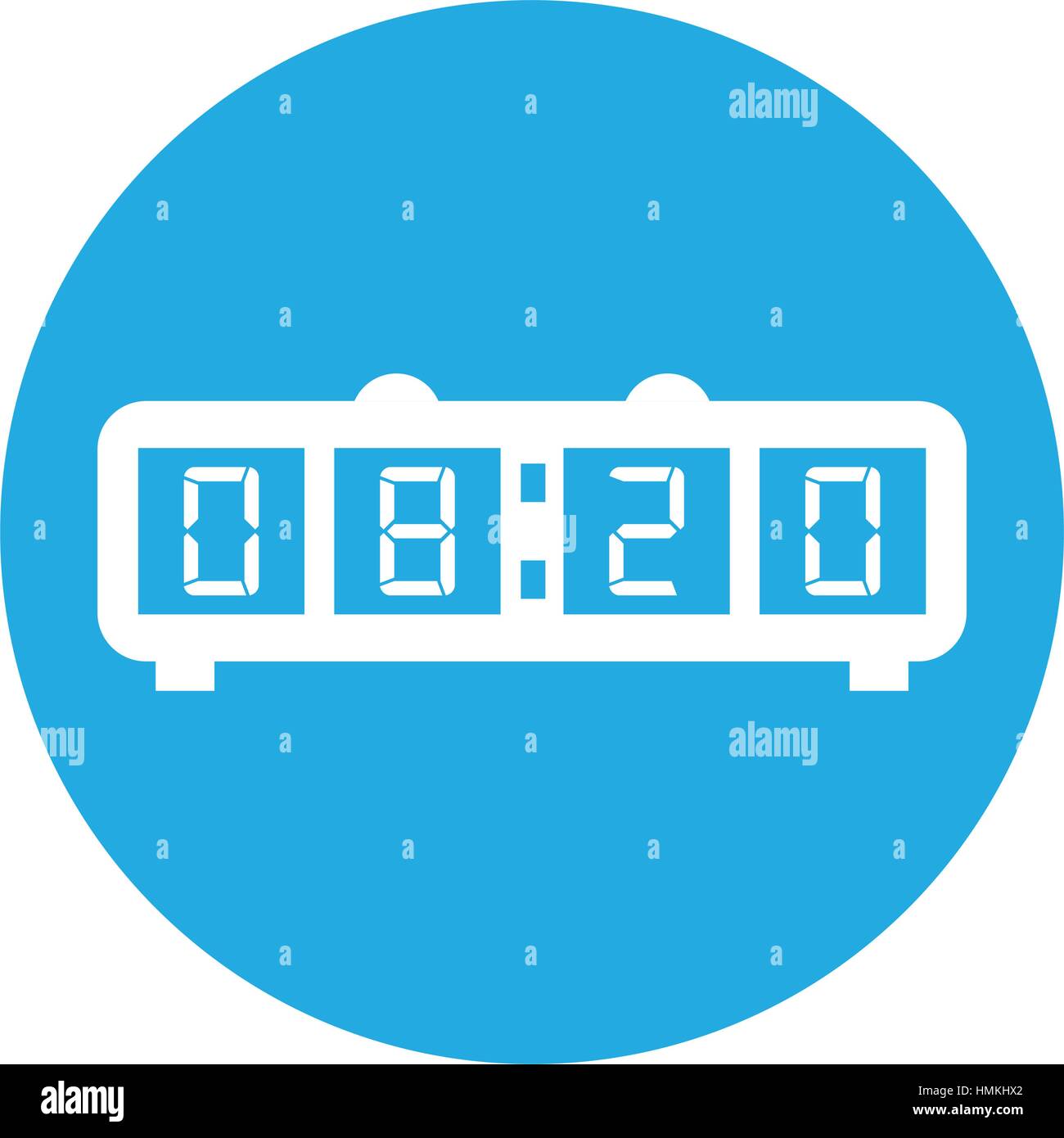 Digital-Wecker-Symbol Bildgestaltung Vector illustration Stock ...