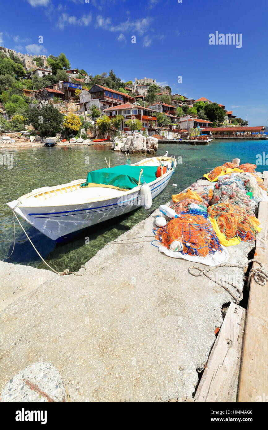 Nylon-Fischerei Netze schweben Linie an kleinen Plastik schwimmt ...