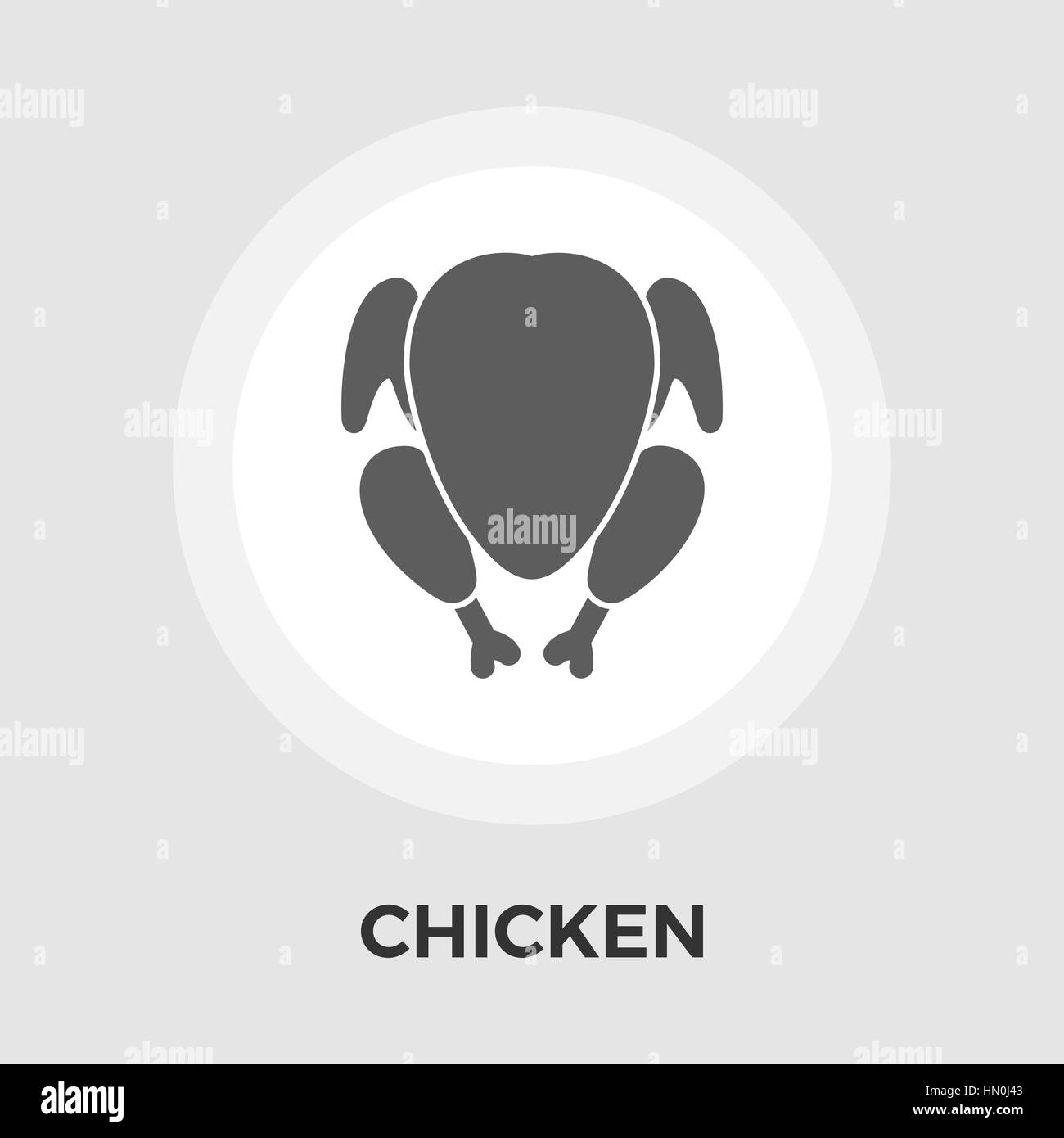 Chiken Symbol Vektor. Flach-Symbol auf dem weißen Hintergrund isoliert ...