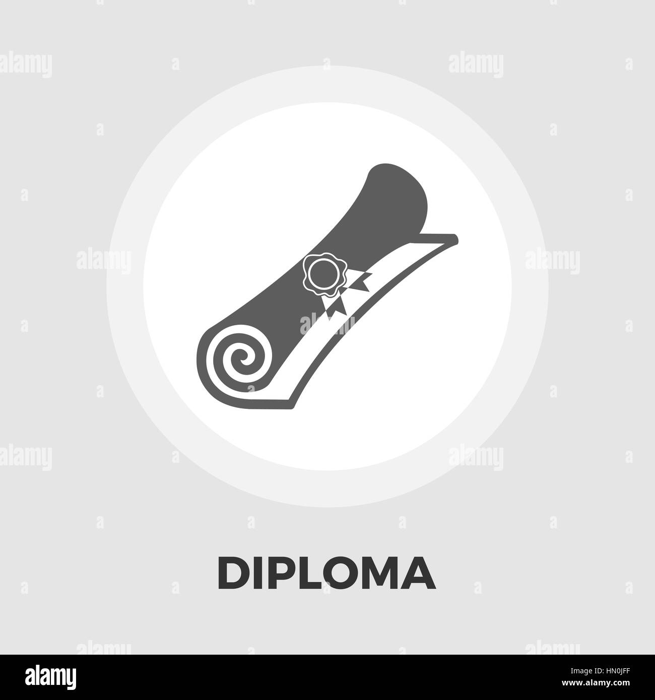 Diplom-Symbol Vektor. Flach-Symbol auf dem weißen Hintergrund isoliert ...