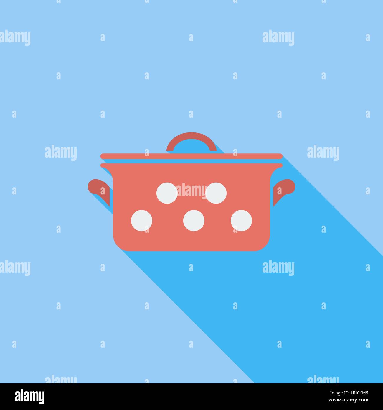 Pan-Symbol. Flache Vektor zugehörige Symbol mit langen Schatten für Web ...