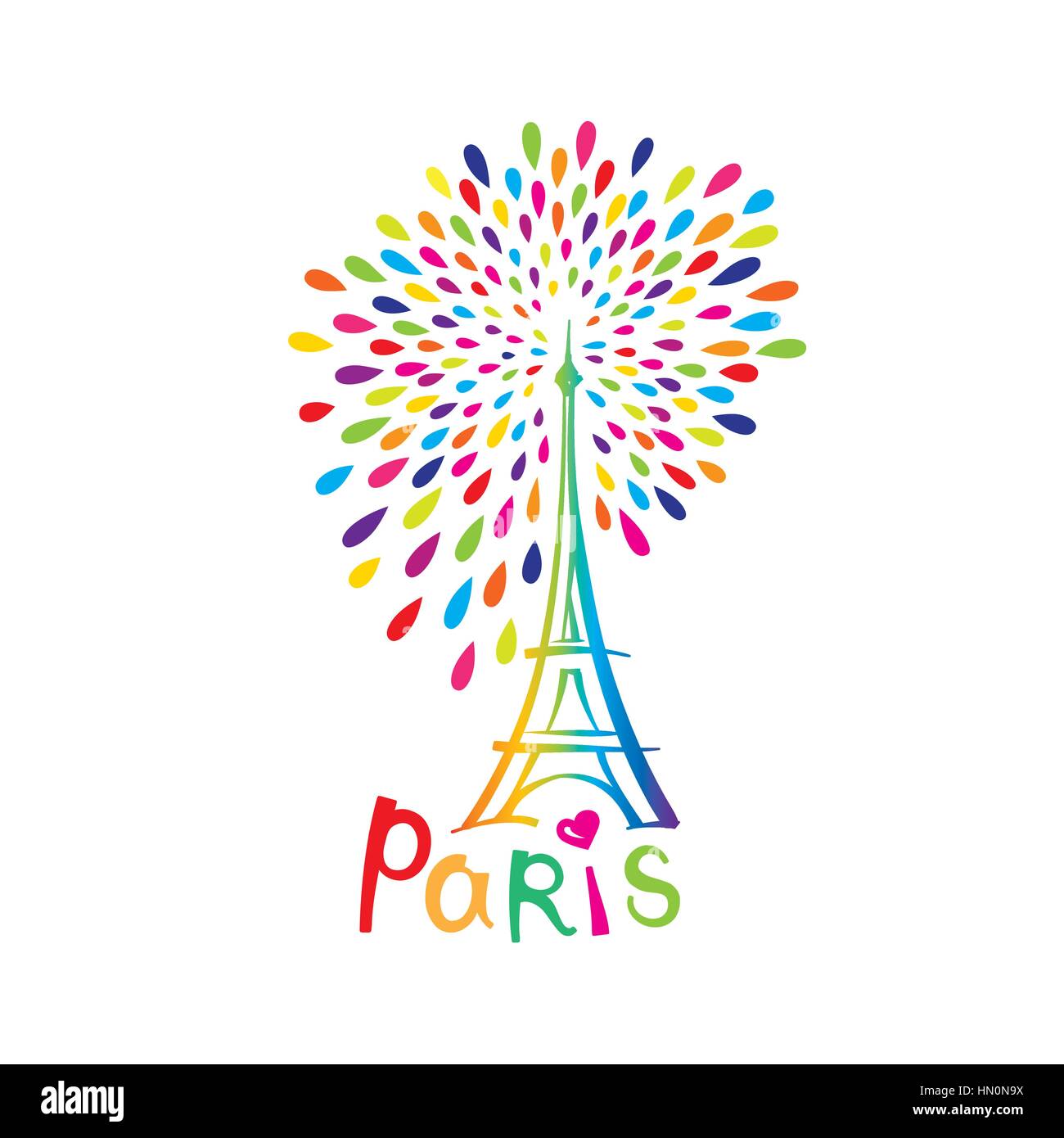 In Paris unterzeichnen. Französische Wahrzeichen Eiffelturm. reisen ...