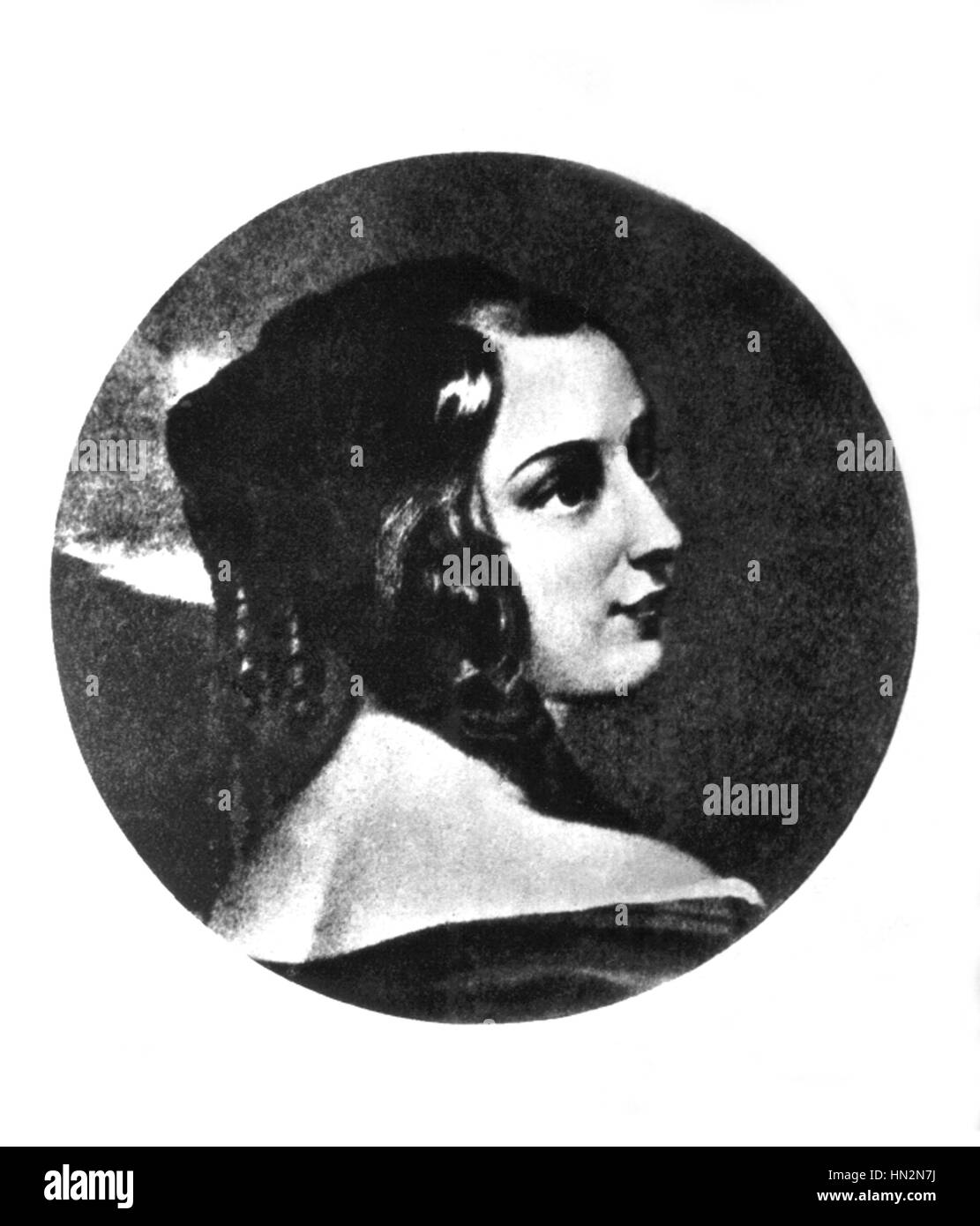 Alexander Pushkin Leben (1799-1837) Portrait von Catherine Ouchakov aus dem 19. Jahrhundert ...