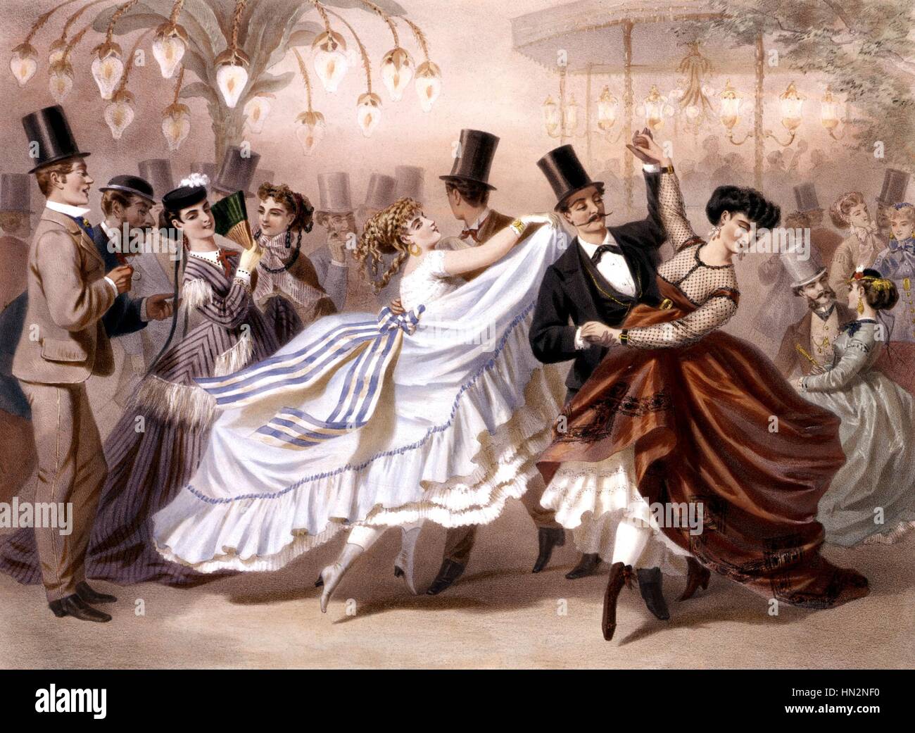 Paris, den Ball an Mabilles Frankreich 19. Jahrhundert Stockfotografie ...