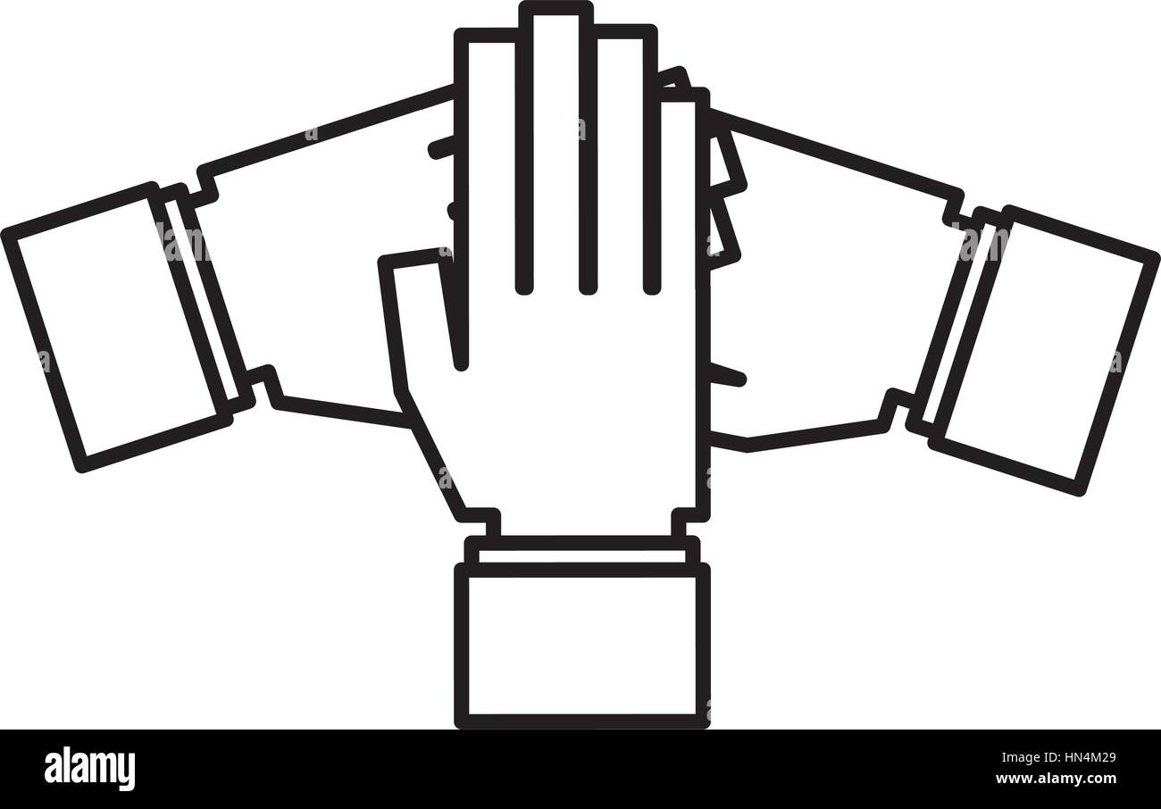 Teamarbeit Hände Symbol Symbol Vektor Illustration Grafik-design Stock ...