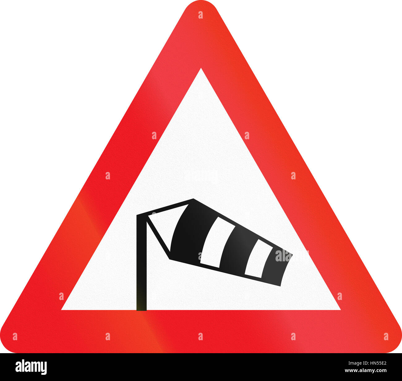 Side wind road sign warning -Fotos und -Bildmaterial in hoher Auflösung ...