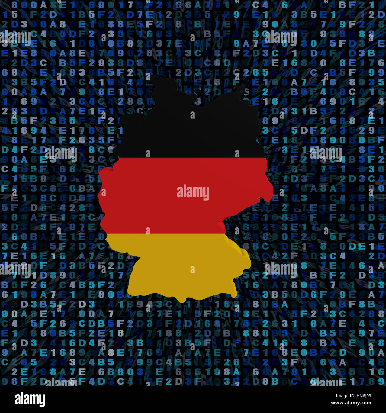 Deutschland Karte Flagge auf hex-Code illustration Stockfotografie - Alamy