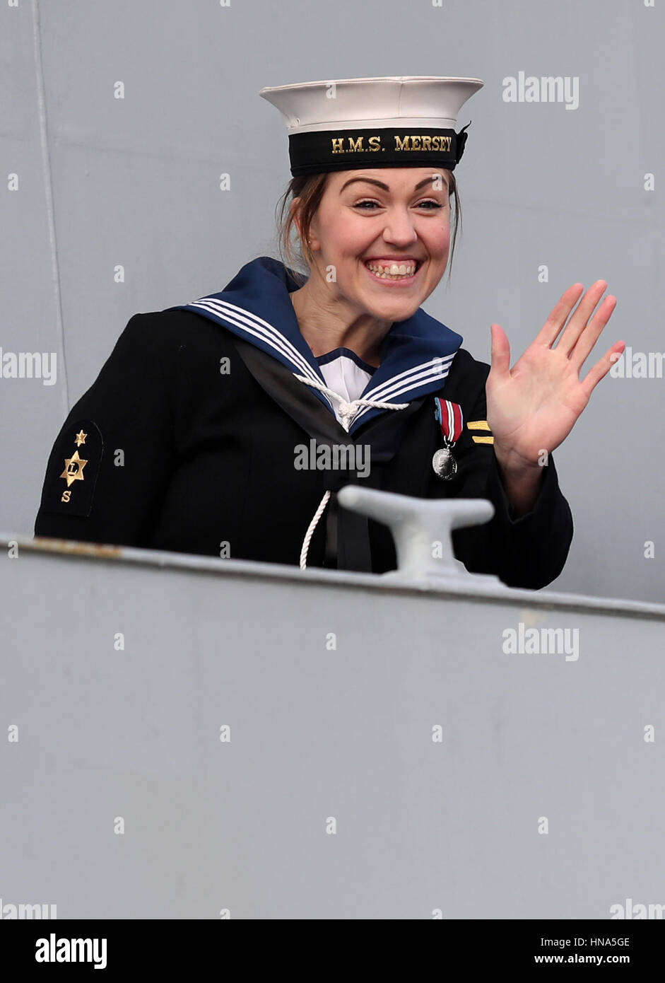 Steward Amy Binns, Wellen von Gosport, zu ihrer Familie, wie HMS Mersey ...