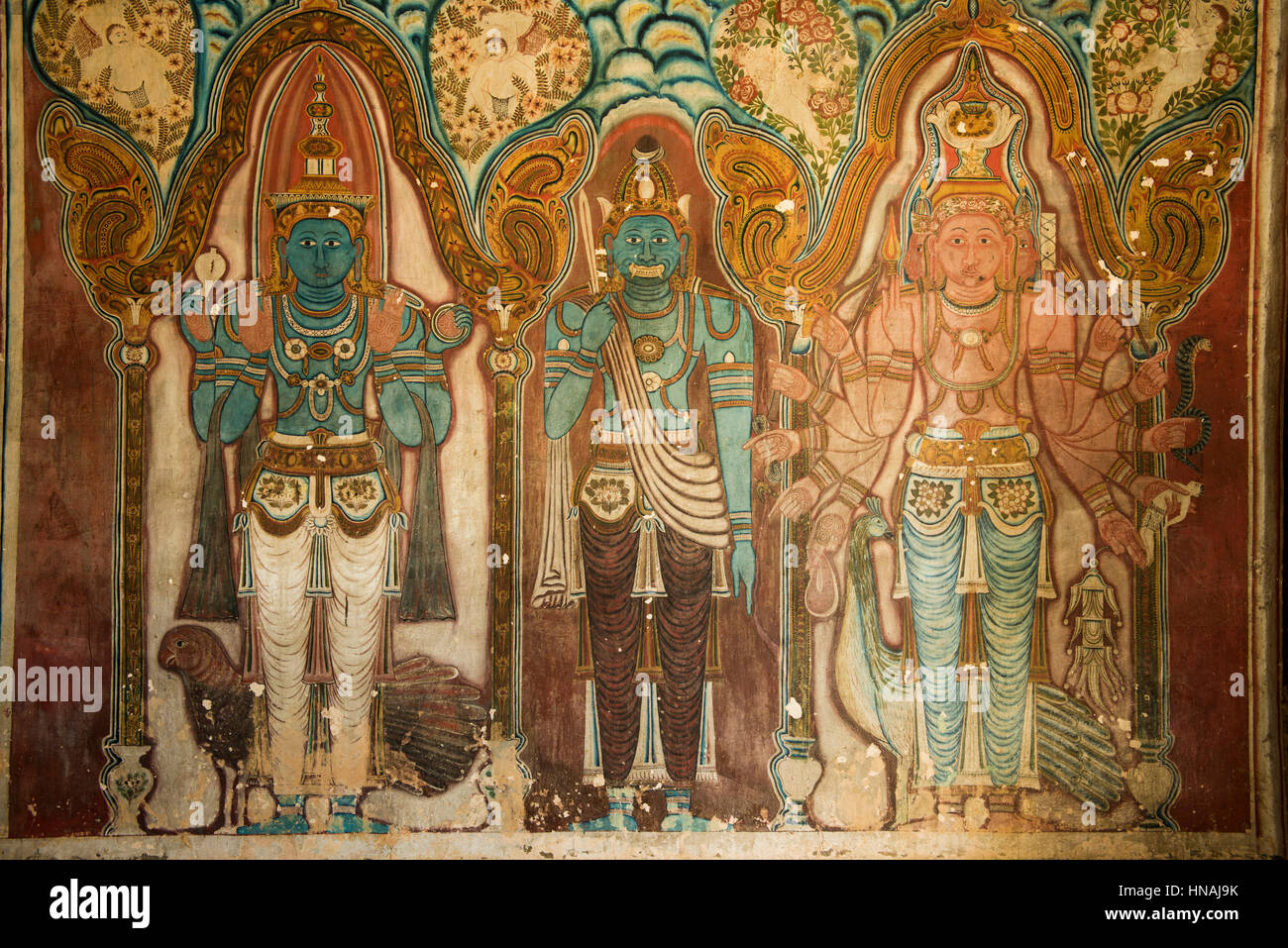 Alte Gemälde, Mulkirigala Raja Maha Vihara, rock-Tempel, Mulkirigala ...