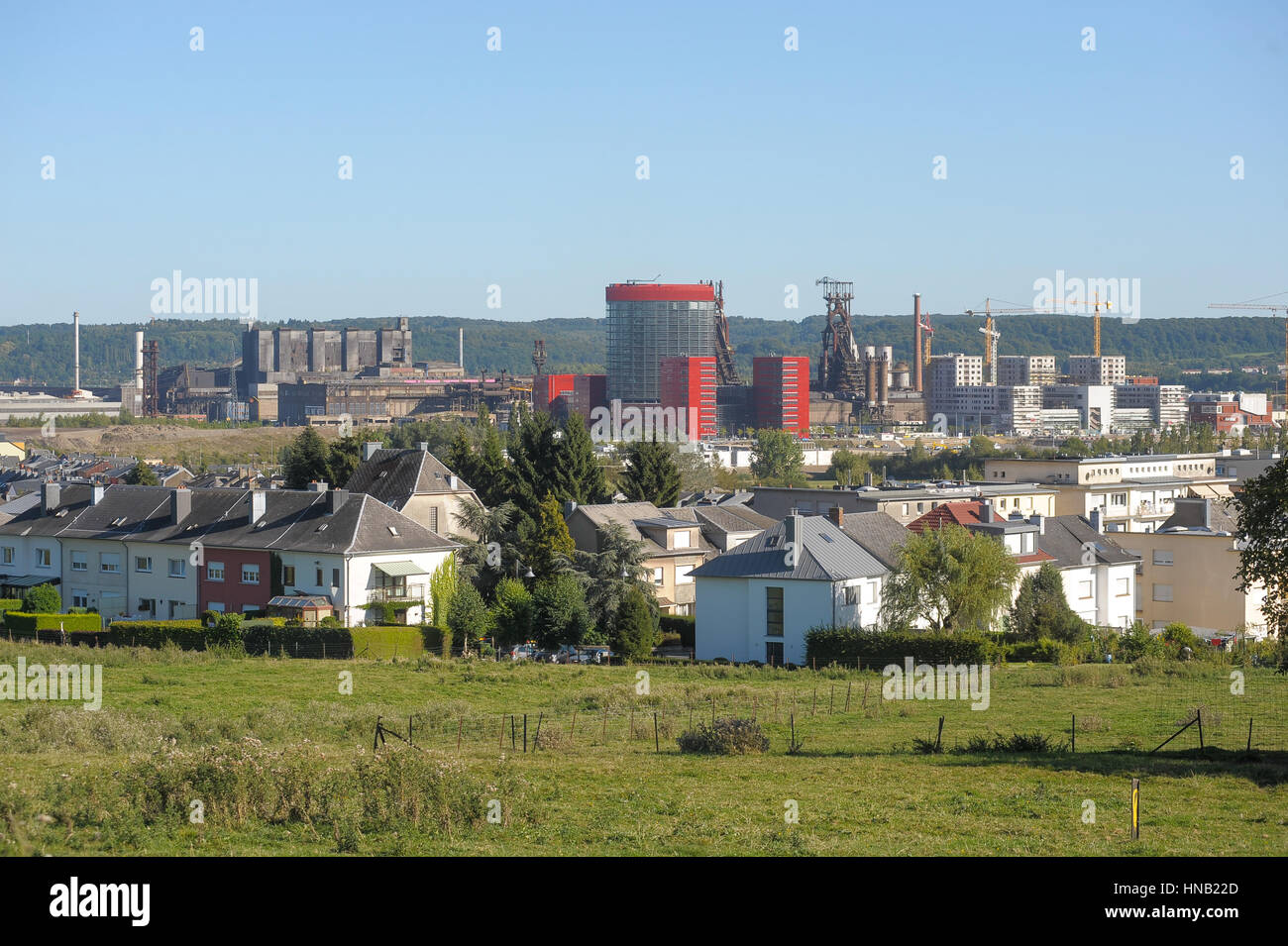 Esch-Sur-Alzette, Belval, Luxemburg Blick auf das neue Projekt Stadt ...
