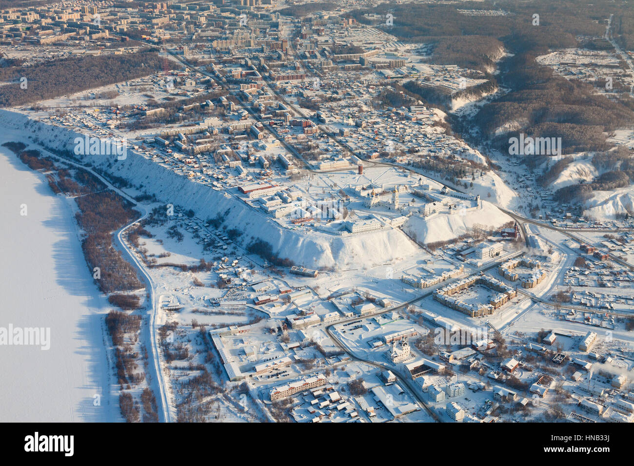 Tyumen in winter top view -Fotos und -Bildmaterial in hoher Auflösung ...
