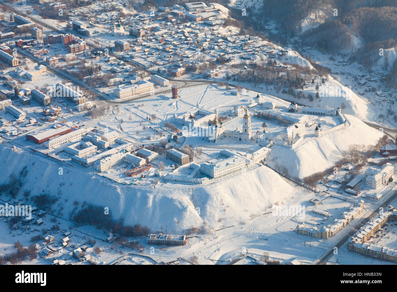 Tobolsk, Tjumen, Russland im Winter, Ansicht von oben Stockfotografie ...